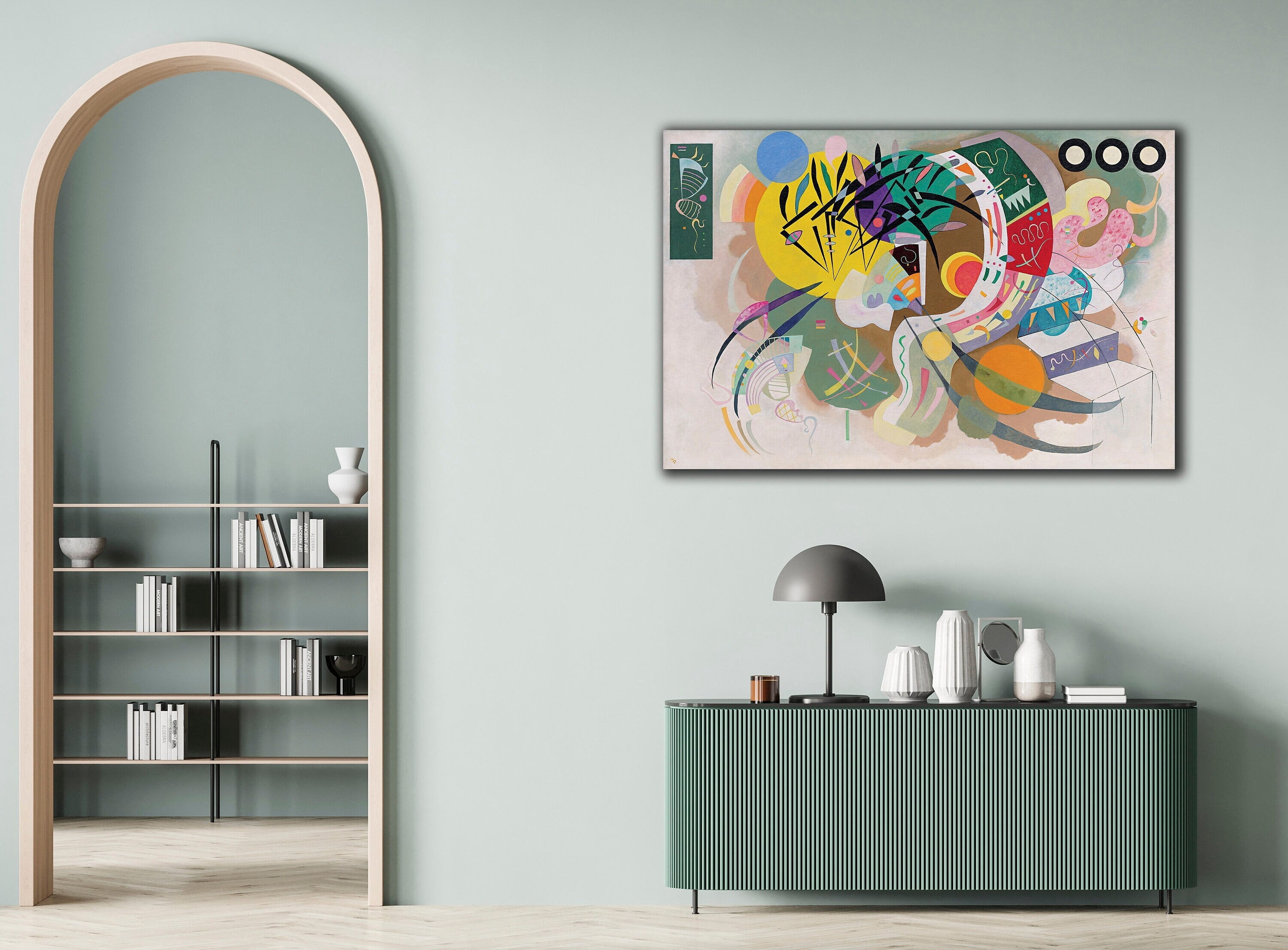 YaHaku Dominant Curve Canvas Wall Art, Wassily Kandinsky's Artwork on ...