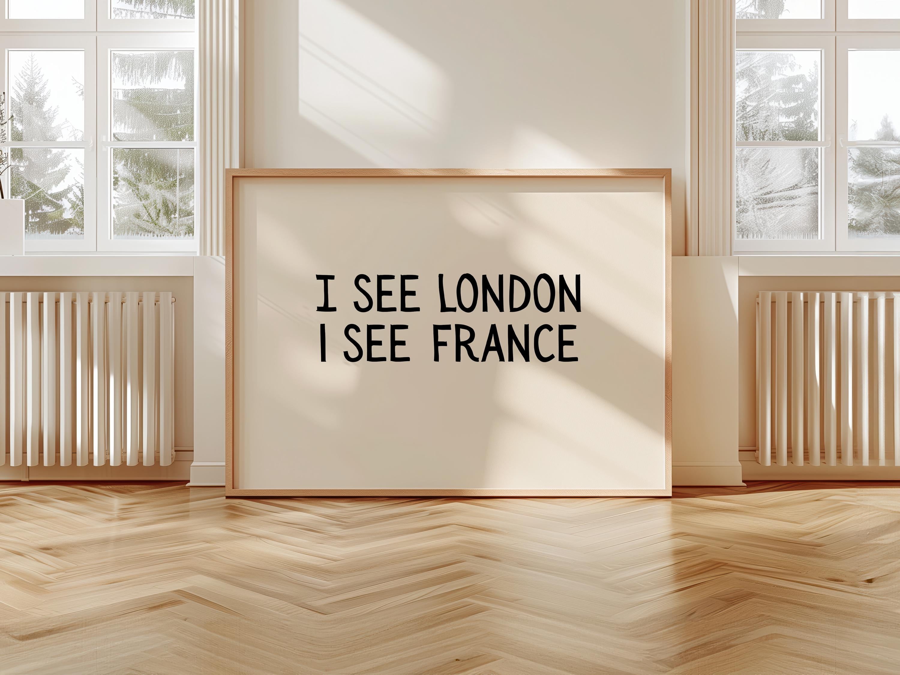 YaHaku Funny Bathroom Wall Art , I See London I See France Poster ...