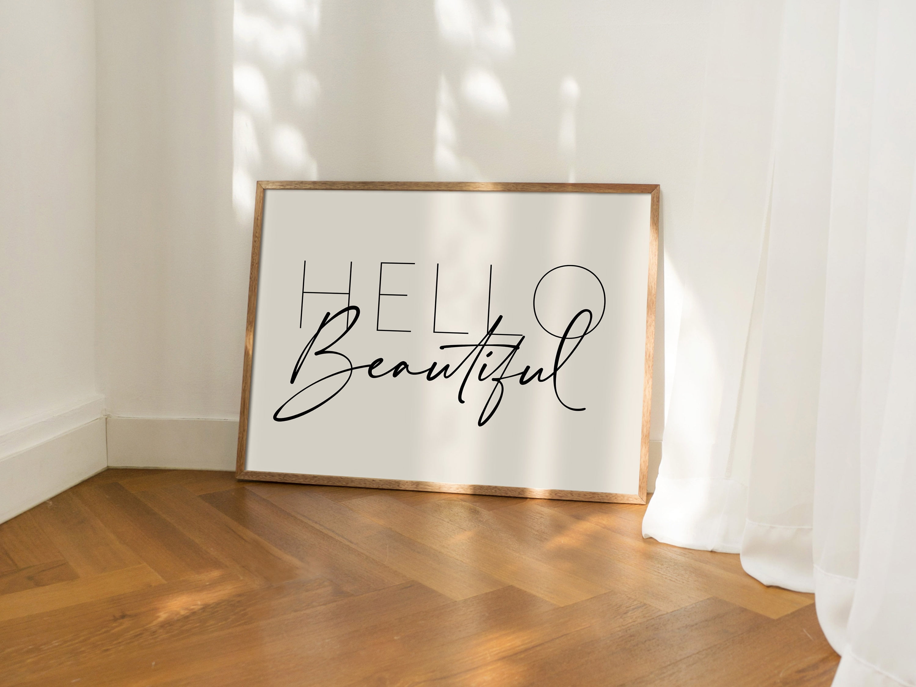 YaHaku Hello Beautiful Wall Art, Dressing Room Poster, Self Love Poster ...