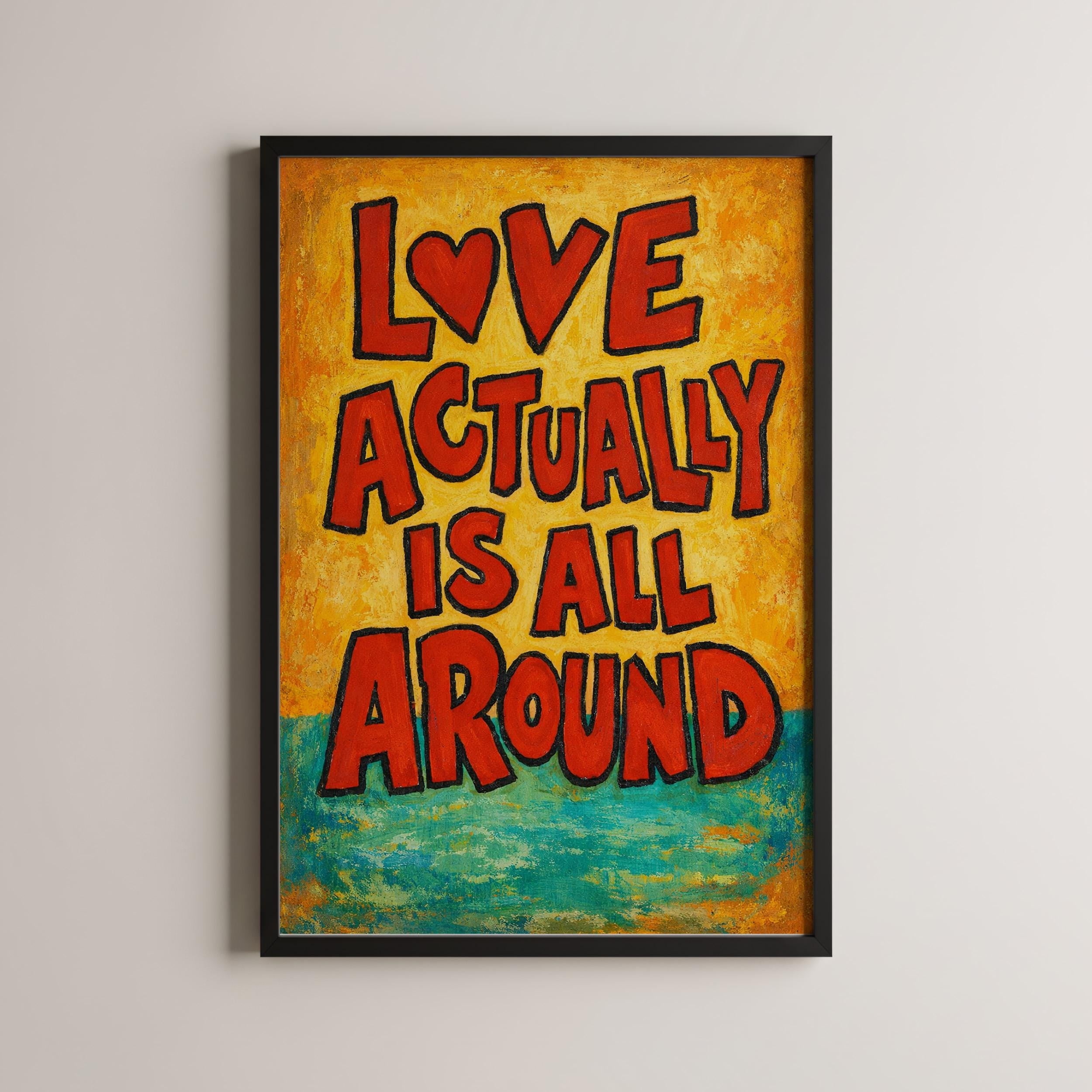 YaHaku Love Actually Is All Around Poster, Romantic Wall Art - Walmart.com