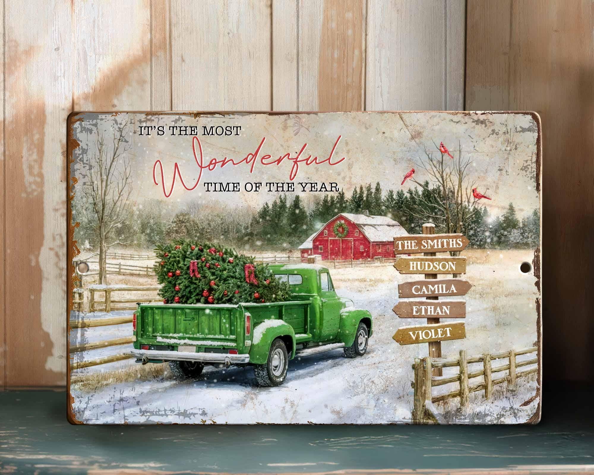 YaHaku Personalized Family Christmas Sign 2025, It's The Most Wonderful ...