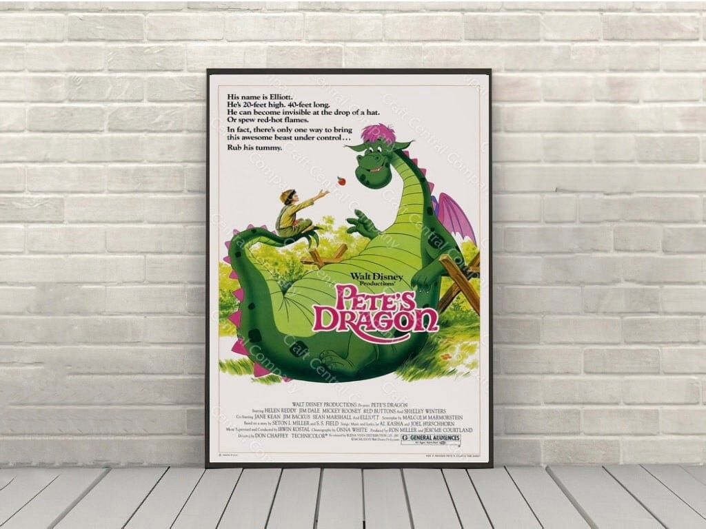 YaHaku Petes Dragon Poster Vintage Disney Movie Poster Classic Disney ...