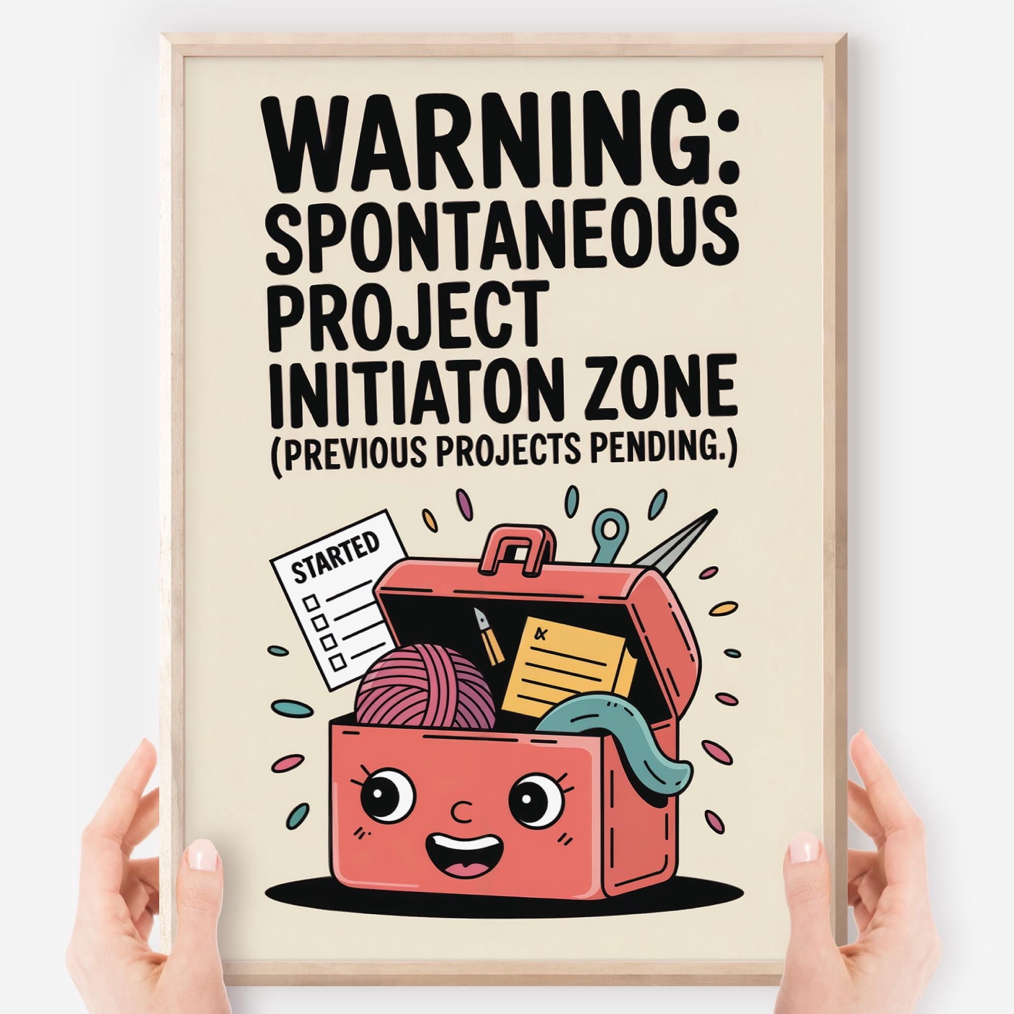 YaHaku Poster: Spontaneous Project Zone, Craft Room Art - Walmart.com