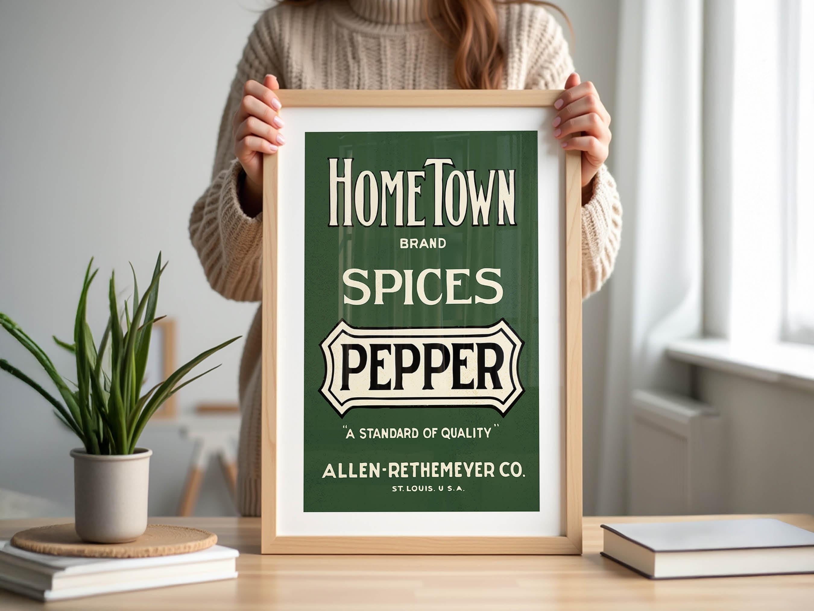 YaHaku Retro Spice Label Prints Kitchen Art Cooking Spices Poster Set ...