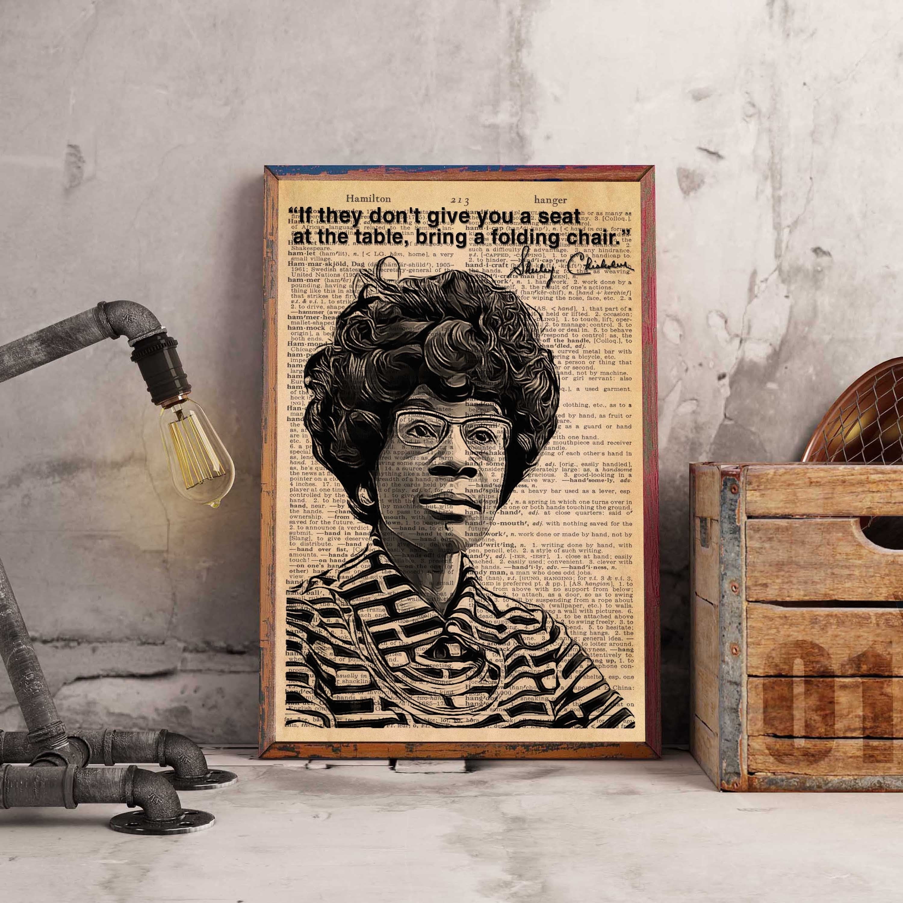 YaHaku Shirley Chisholm Poster, Politician Quote Poster, Empower Black ...