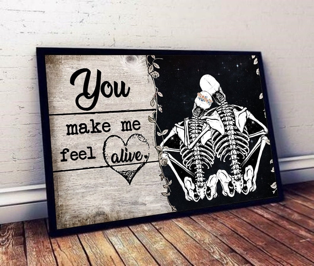 YaHaku Spouse Poster, Skeleton Couple Poster, Husband And Wife Poster ...
