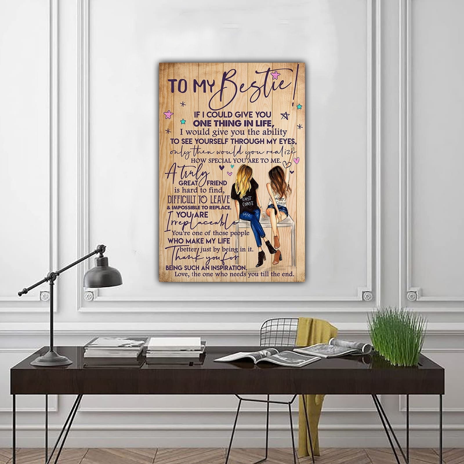 YaHaku To My Bestie Poster, Personalized Bestie Poster, Gift Friend ...