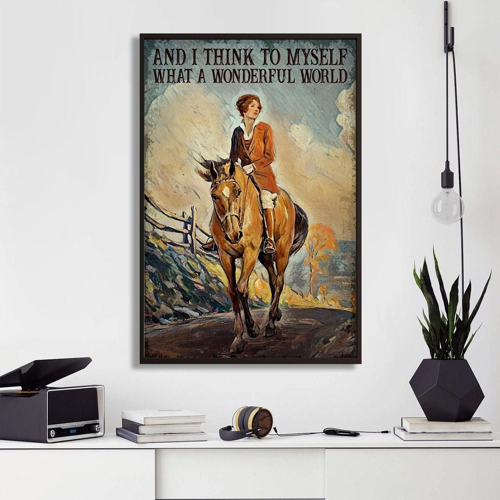 YaHaku Vintage Girl Riding Horse And I Think To Myself What A Wonderful ...