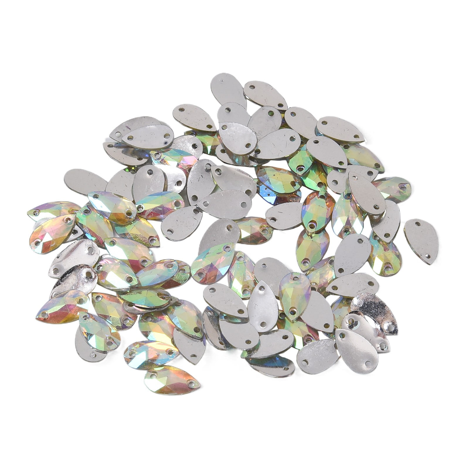 YaSaLy 100Pcs Fishing Attractor Spinner Vib Lure Metal Water Drop Blade ...
