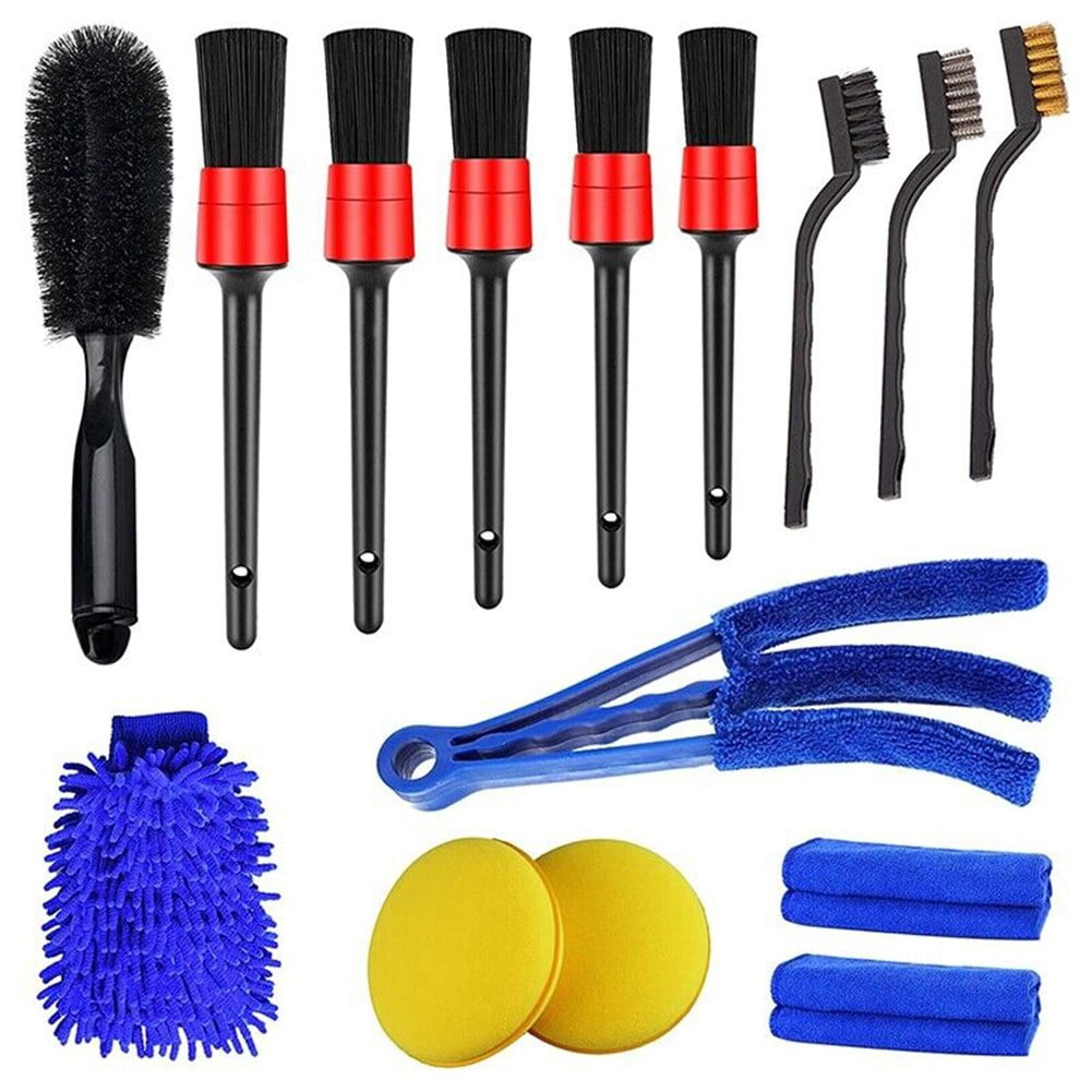 YaSaLy 15Pcs Detailing Brush Set Car Cleaning Brushes for Car Leather ...