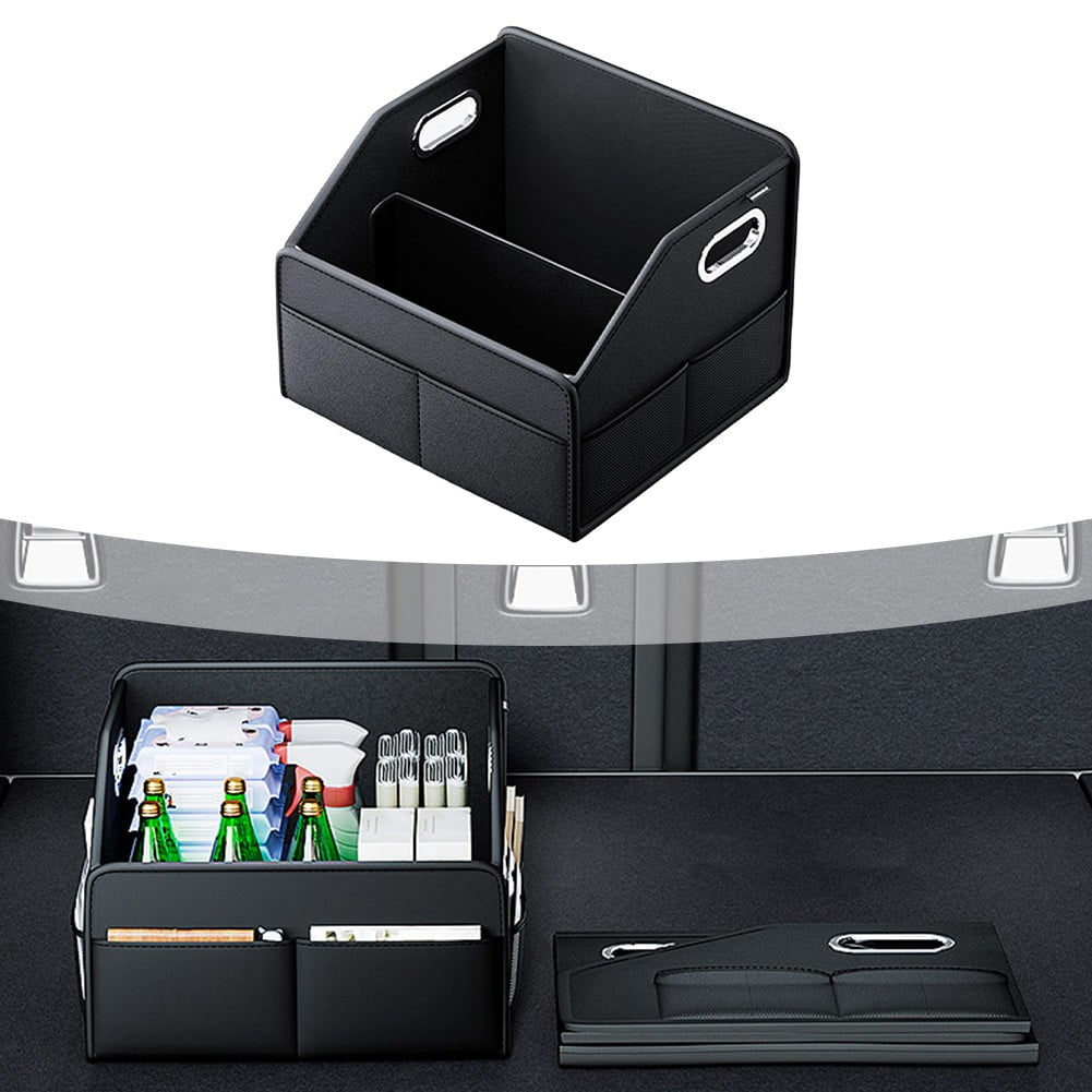 YaSaLy 22.5L Car Trunk Storage Box Leather Car Cargo Storage Foldable ...