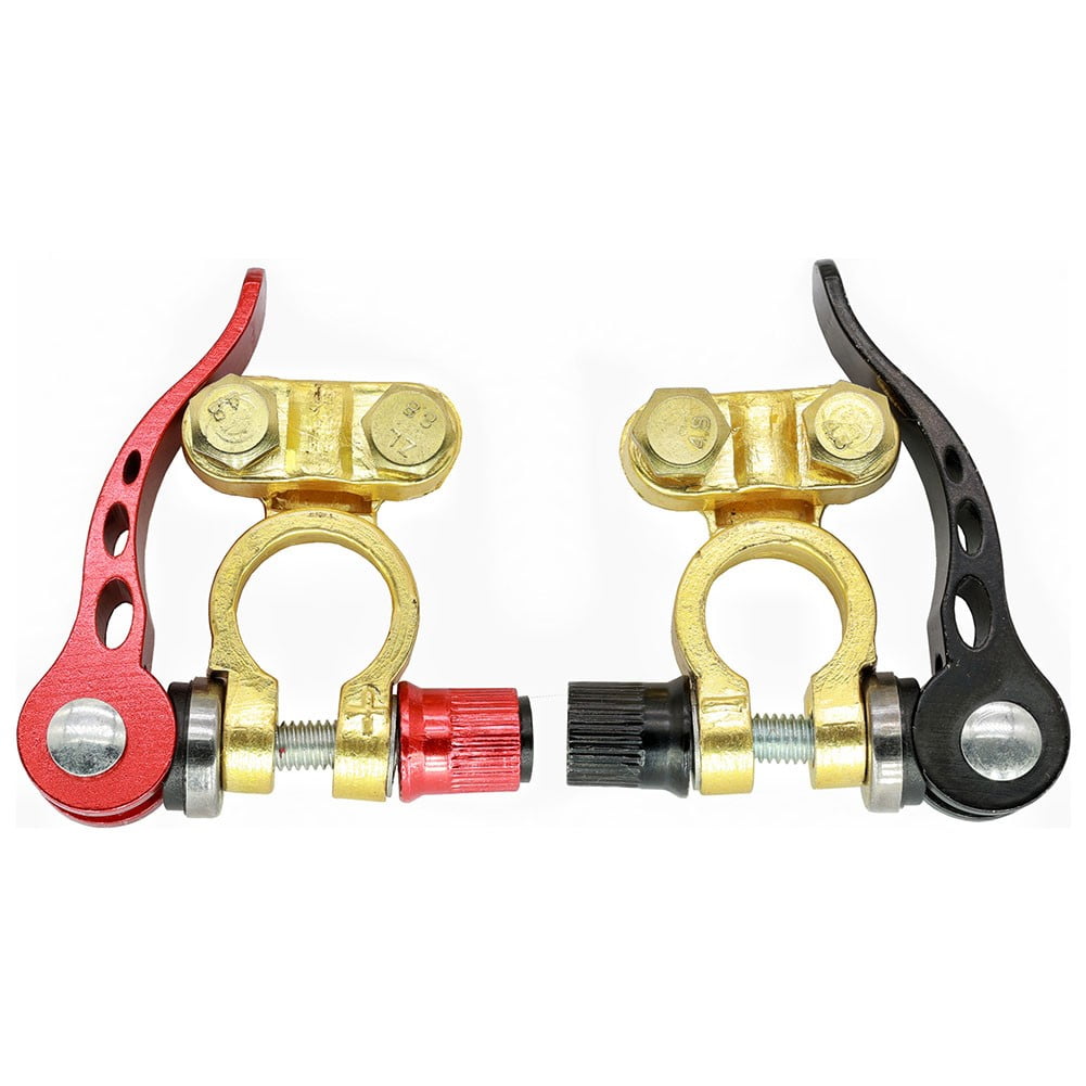 YaSaLy 2Pcs Car Battery Terminal Connector Top Post Positive Negative ...