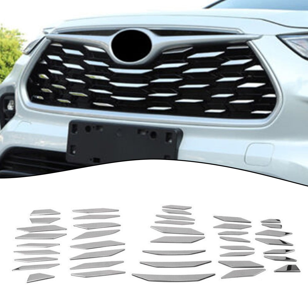 YaSaLy 41Pc Car Front Mesh Grille Head Bumper Cover Trim for Toyota for ...