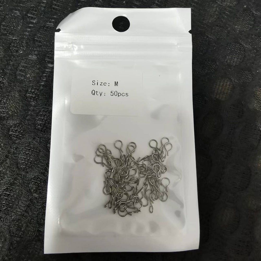 YaSaLy 50/250pcs 5.7 -11 Mm Fly Bait Quick Hook Bait Connector Fishing Gear Accessories A ...