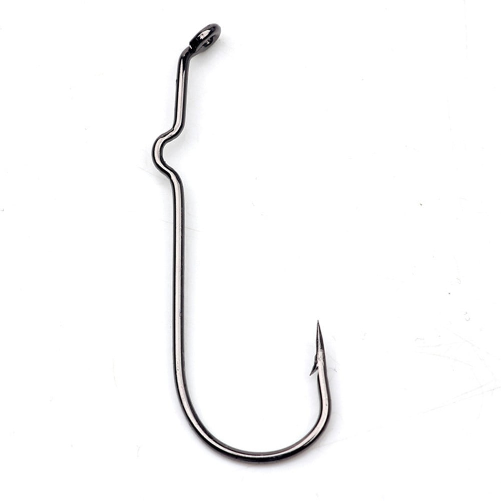 YaSaLy 50pcs Fly fishing hook binding modified anti-slip Round Bent ...