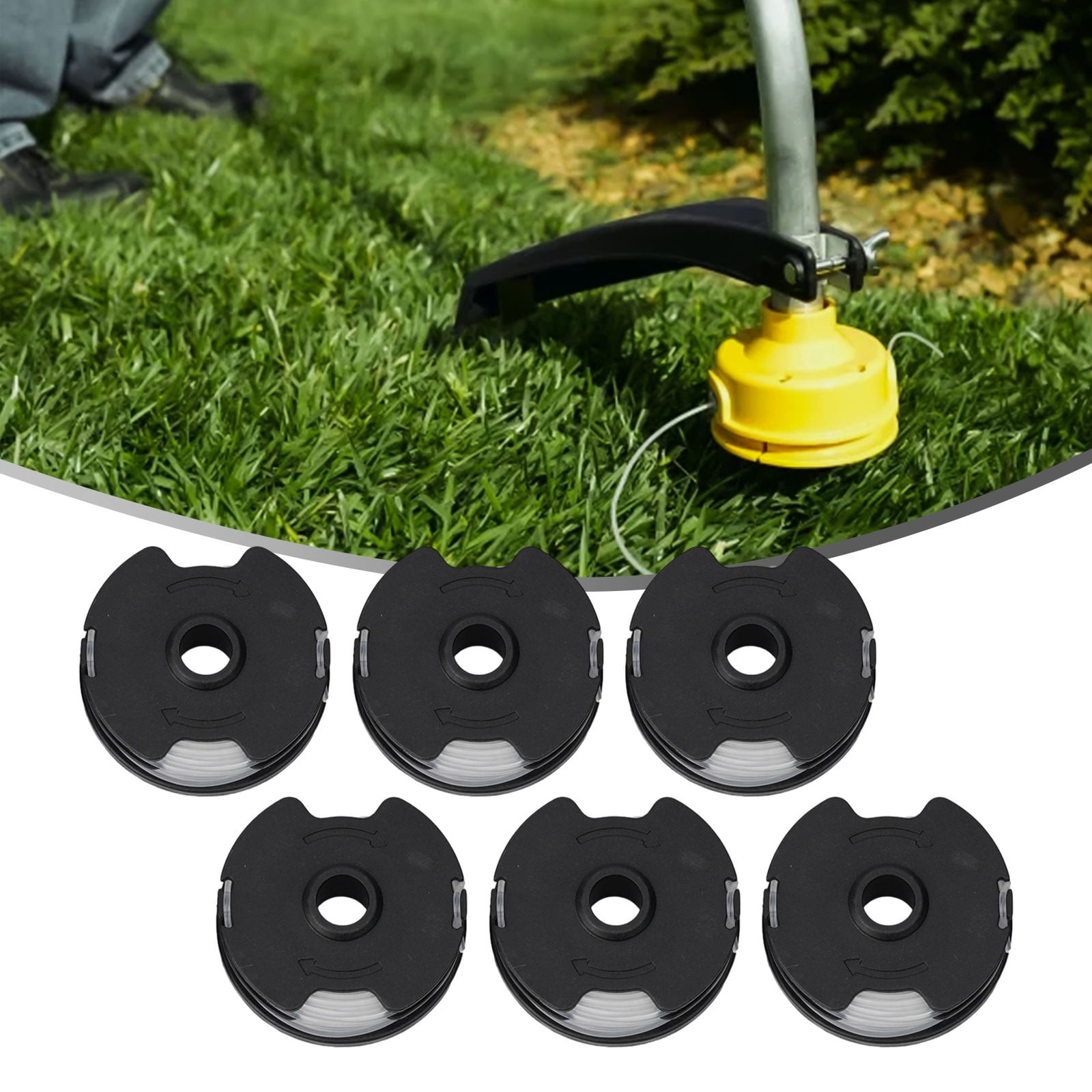 YaSaLy 6 Strimmer Spools For Parkside Cordless Grass Cutter Trimmer ...