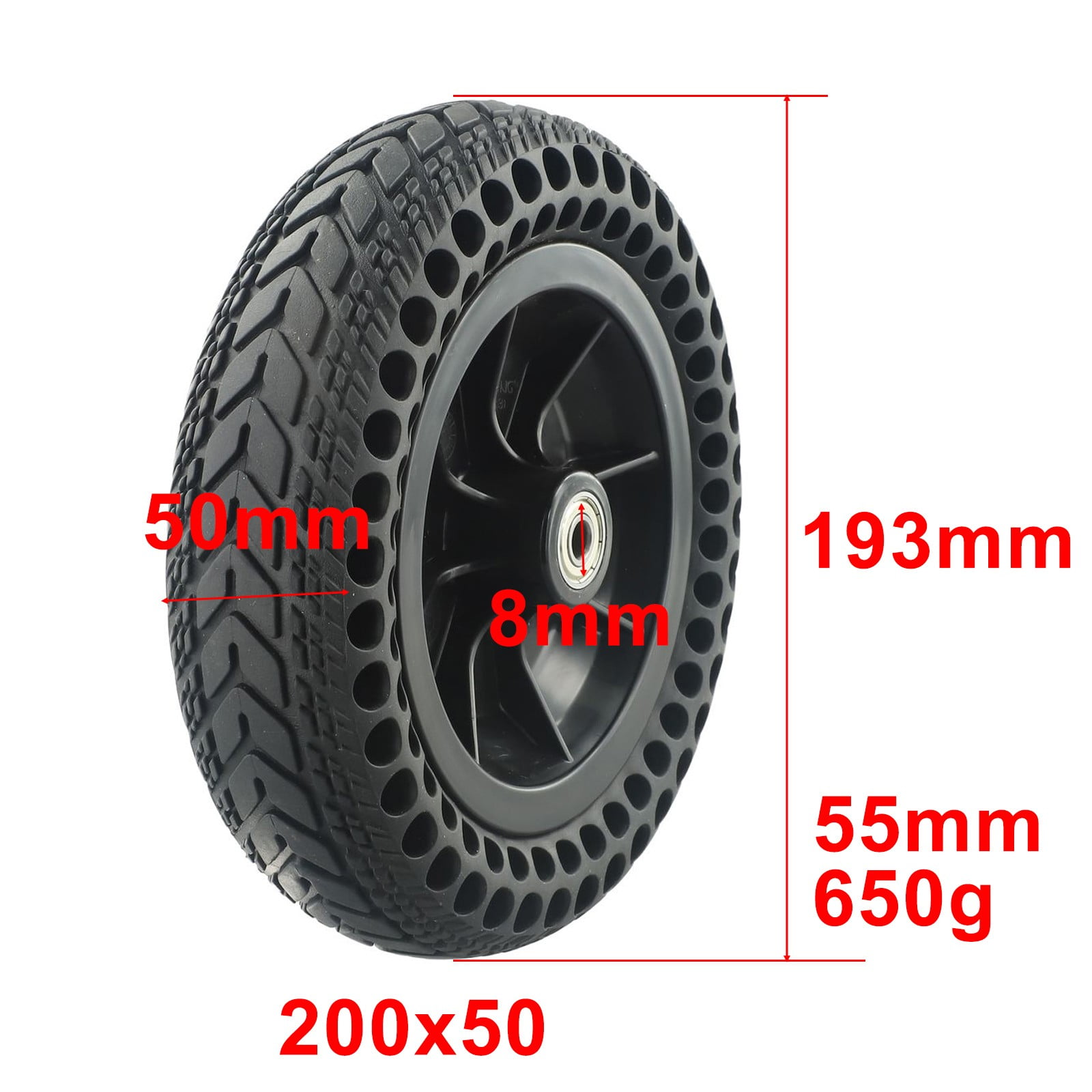 YaSaLy 8 Inch Electric Scooter Solid Tire 200X45-110 Whole Wheel with ...