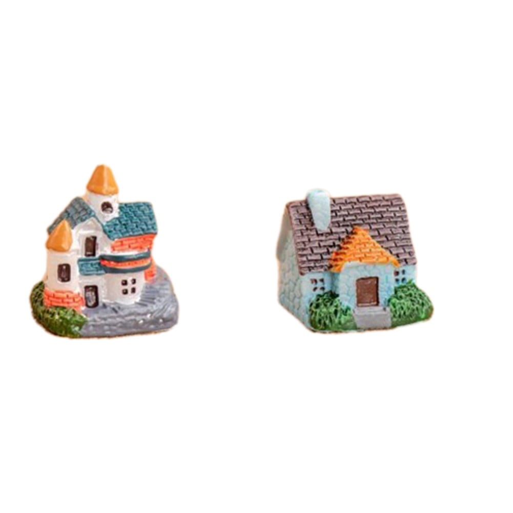 YaSaLy Artificial Mini Miniature Resin House Craft Ornament For Home ...