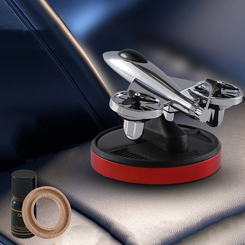 YaSaLy Car Perfume Aromatherapy Solar Power Airplane Rotating Car Air ...