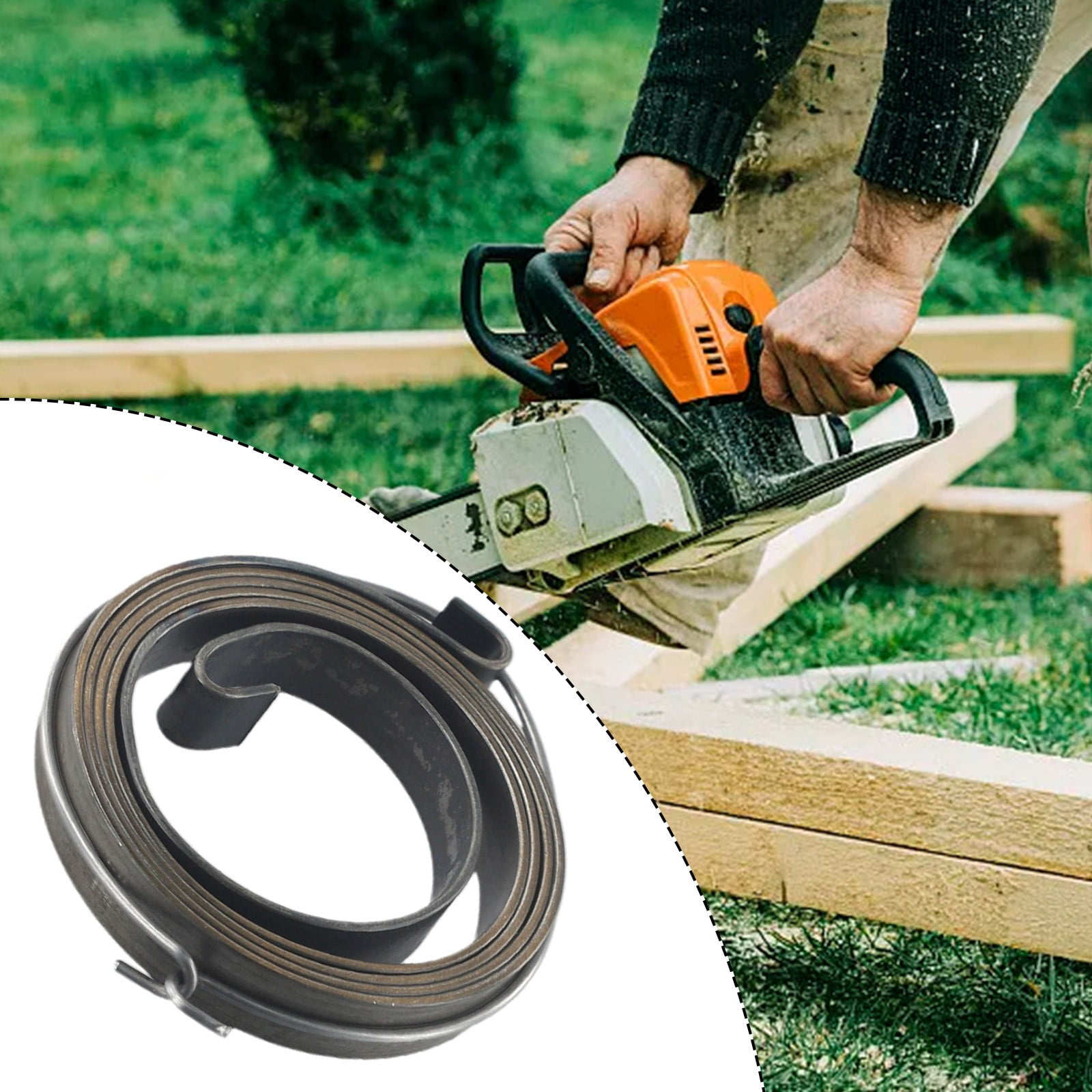 YaSaLy Chainsaw Recoil Starter Spring 10.3mm for 5200 5800 52cc 58cc ...