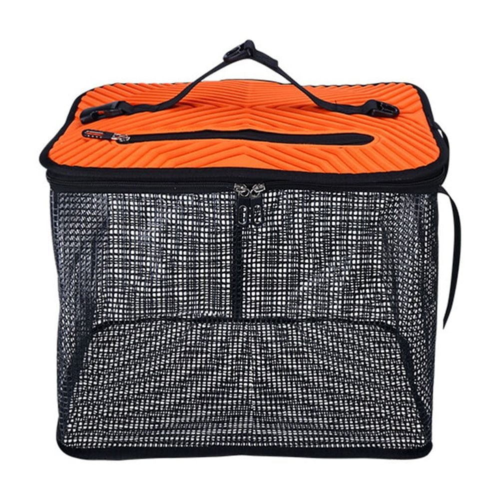 YaSaLy Foldable Floating Fish Basket for Live Fish Storage Cage Mesh ...