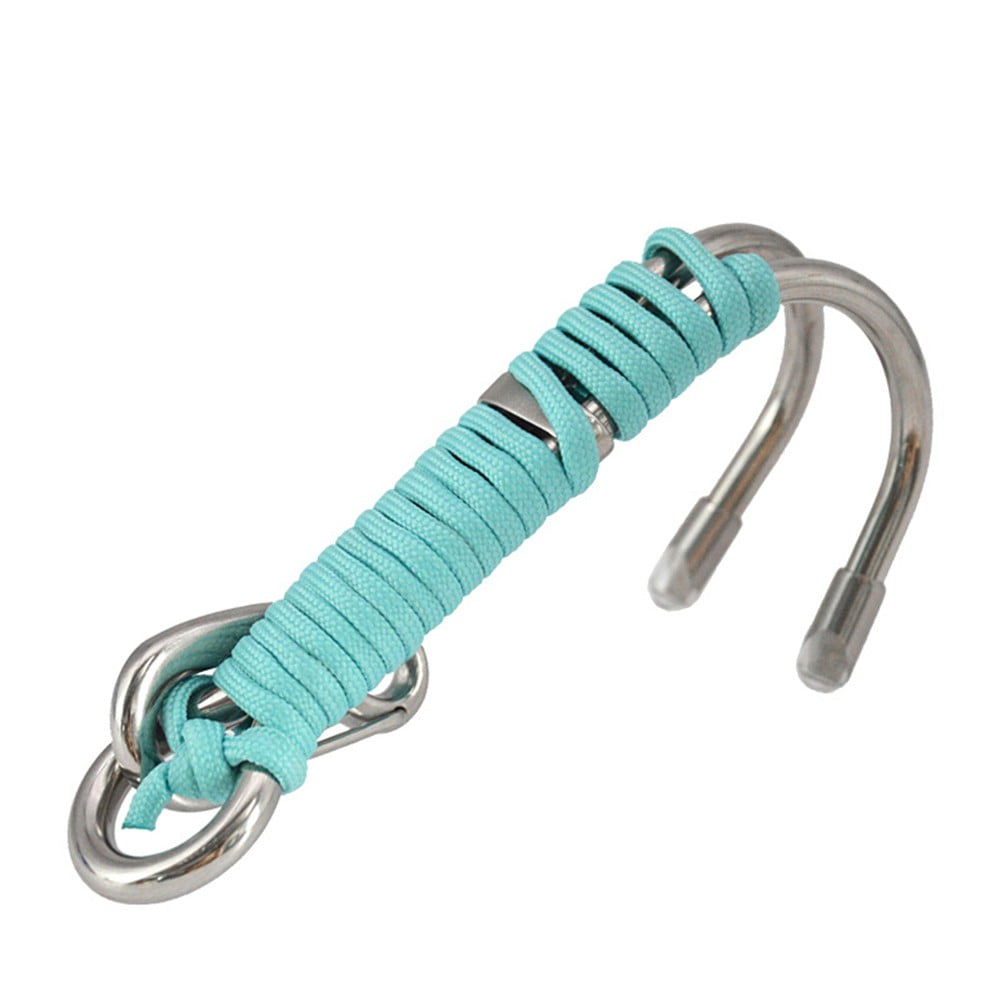 YaSaLy Heavy Duty Stainless Steel Drift Hook Dual Head with Spiral Coil ...