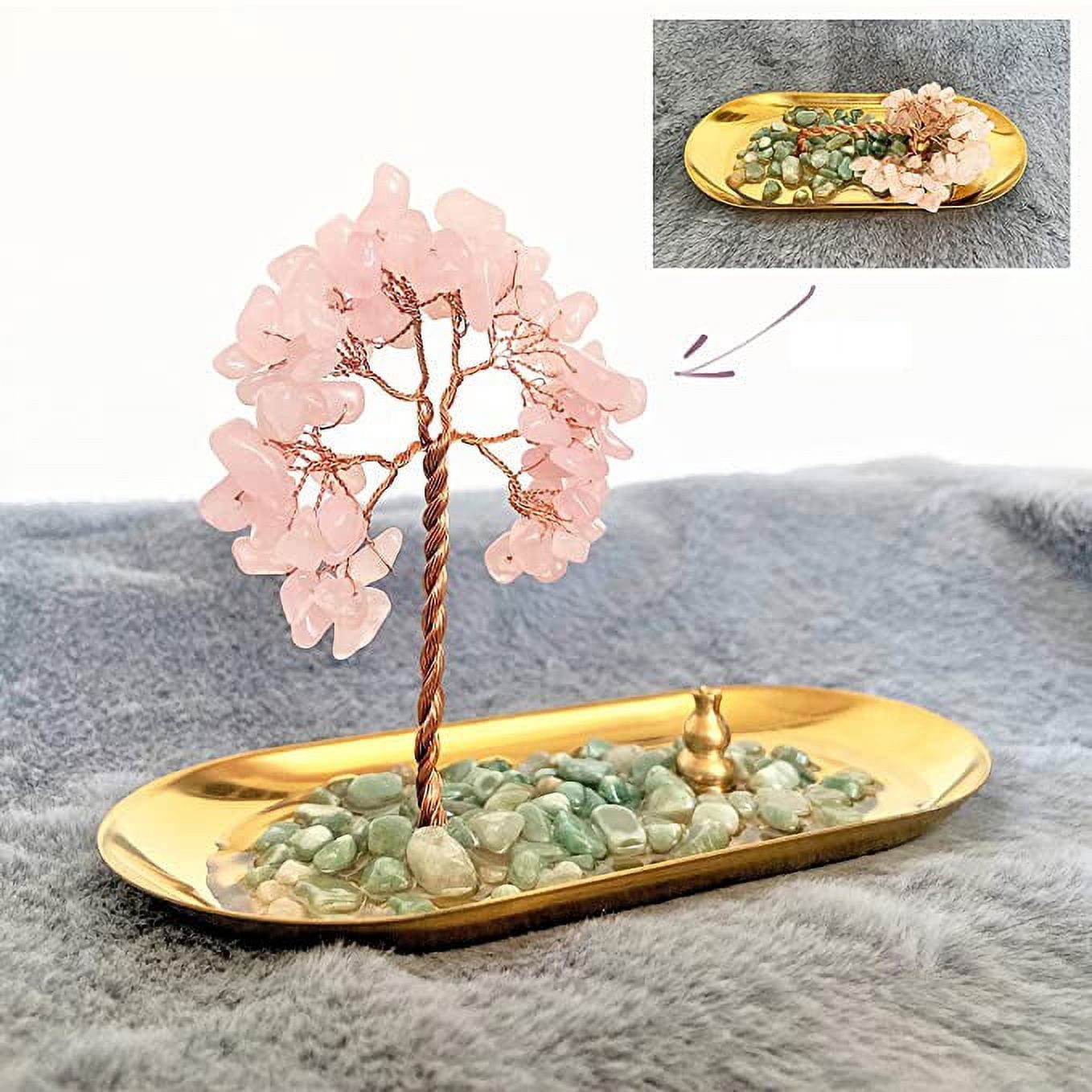 YaSaLy Incense Holder for Sticks,Healing Crystals Money Tree Incense ...