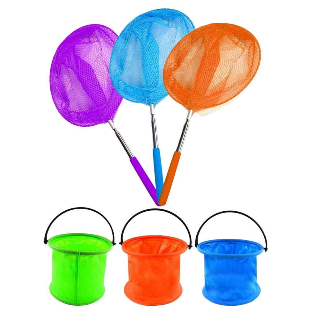 YaSaLy Telescopic Butterfly Net Fishing Pond Net Kids Catching Bugs ...