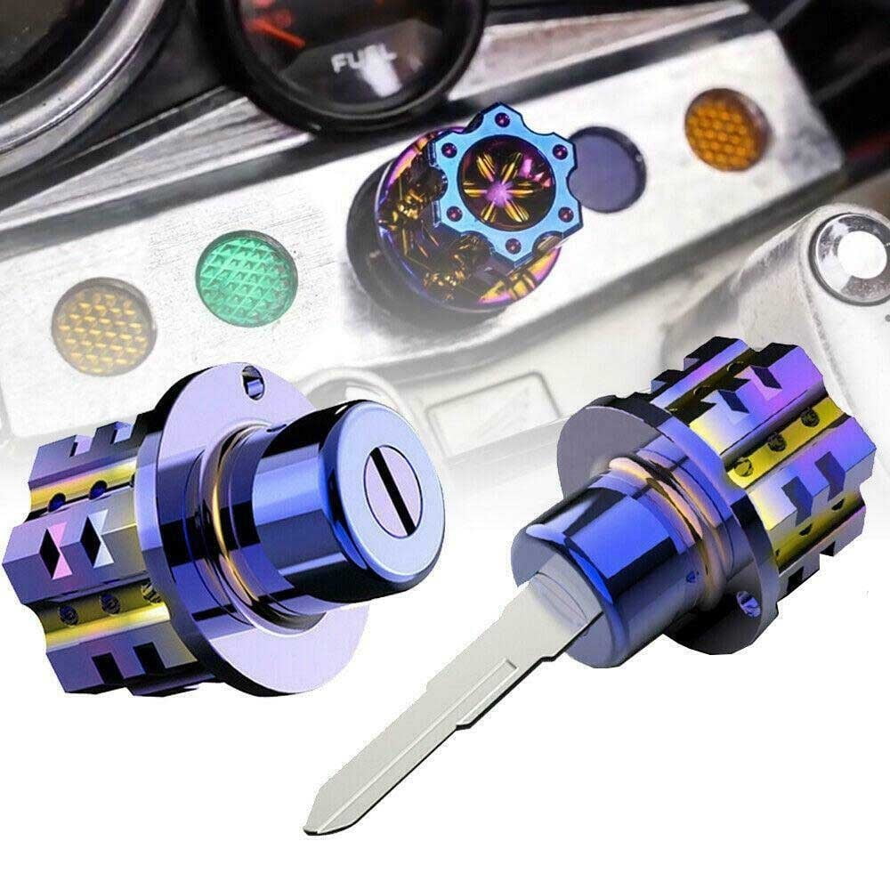 YaSaLy Universal Aluminum Burn Blue DIY Motorcycle Keychain Modified ...