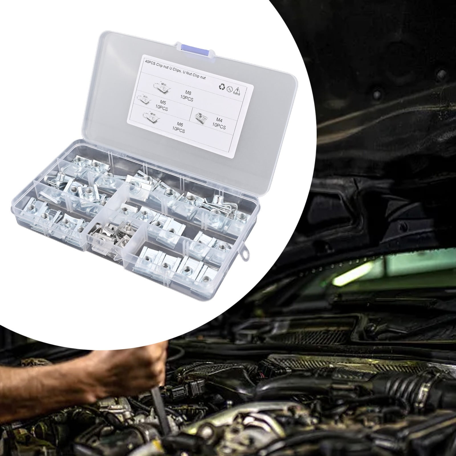 YaSaLy for Dashboards Car Cage Nut B-Type Reed Nut Attaching Two Panels ...