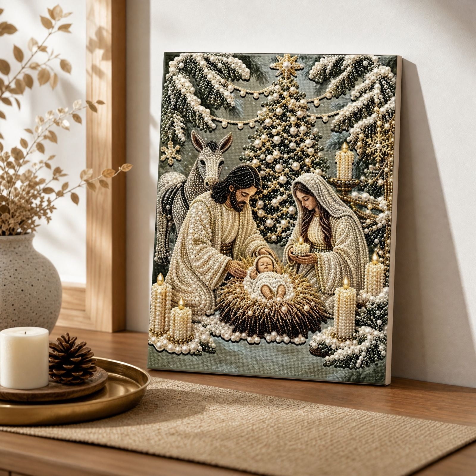 Yaayu Christmas Nativity Pearl Diamond Art Kits for Adults, 15.7 x 11.8 ...