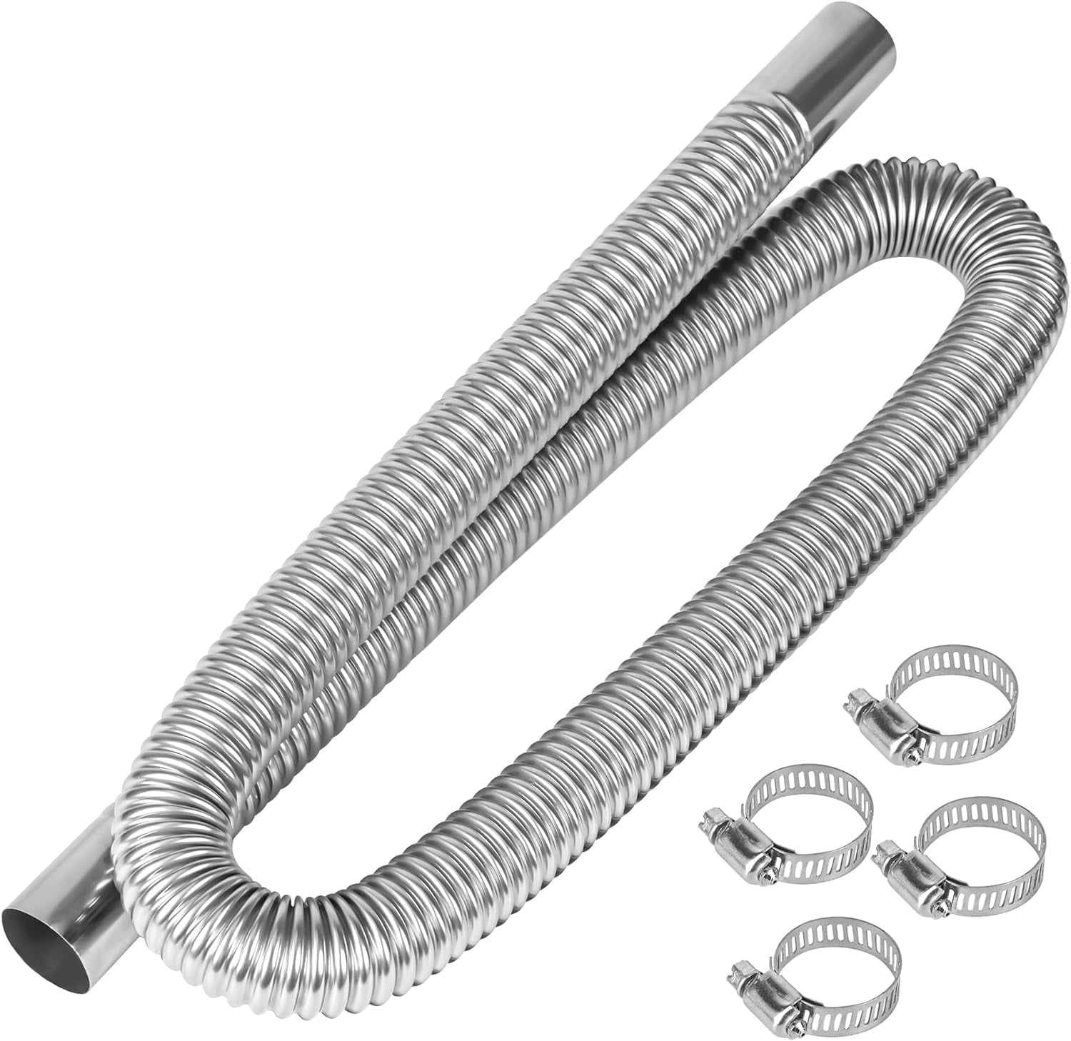 YabMaoYi Stainless Steel Exhaust Hose, Fuel Tank Diesel Gas Vent Hose ...