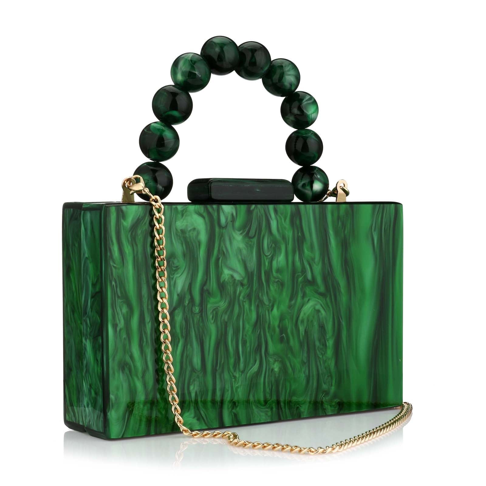 Yabanana Acrylic Purses Evening Clutch Bag Marbling Handbags for Women ...