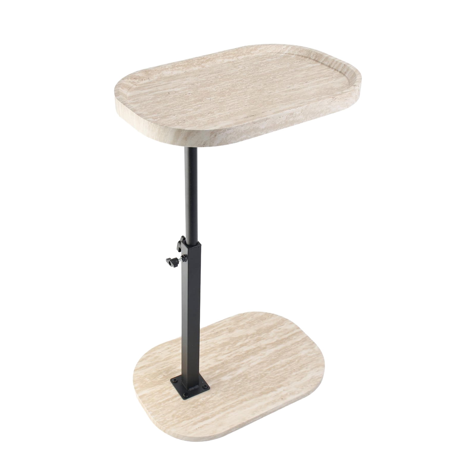 Yabanana C Shaped Side Table End Table, 360° Swivel and Adjustable ...
