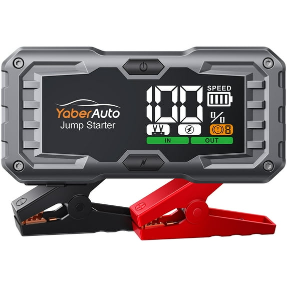 YaberAuto Car Battery Jump Starter 6000A Jump Box (10.0L Gas/9.0L ...