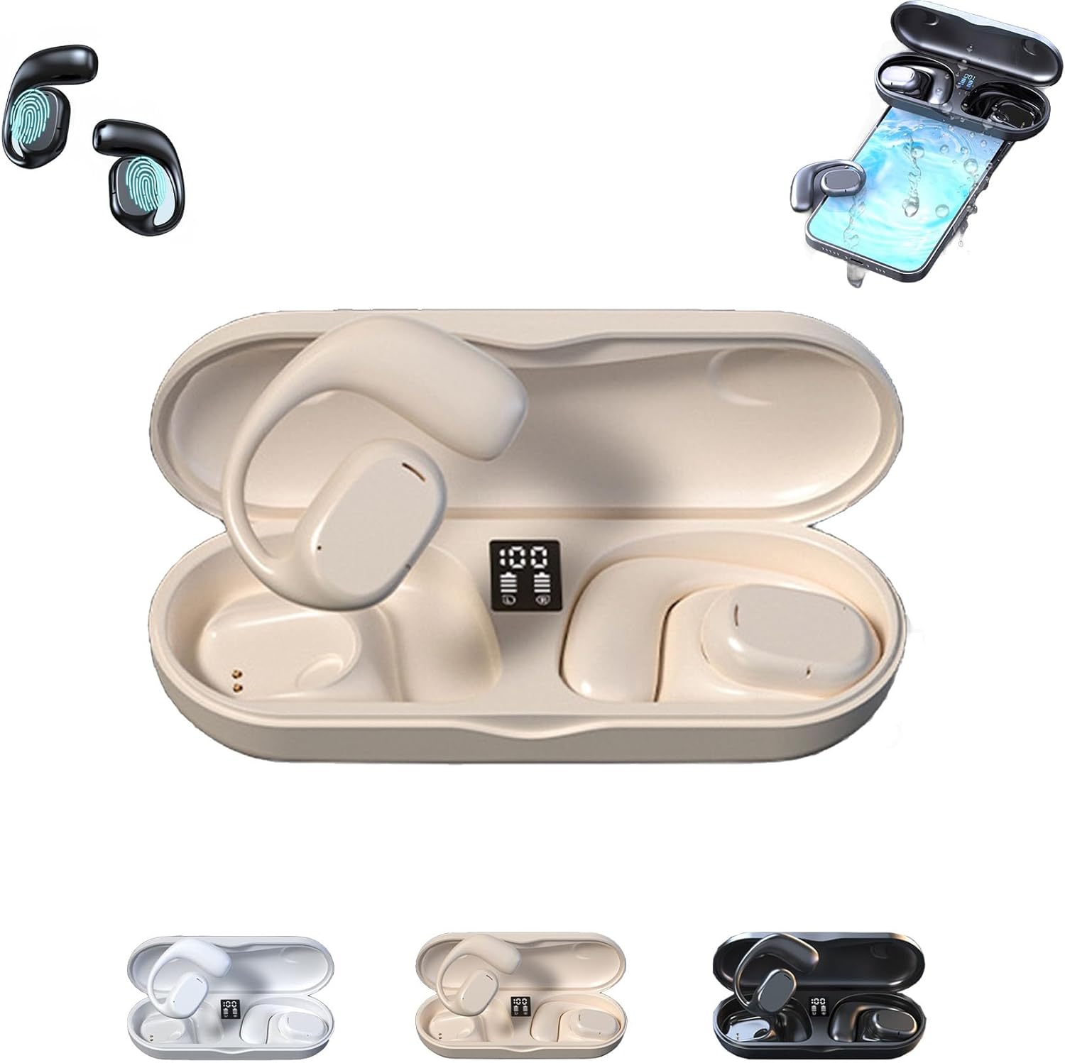 Yabira Wireless Ear Hanging Bluetooth Headset, 2024 Latest 3D Surround ...