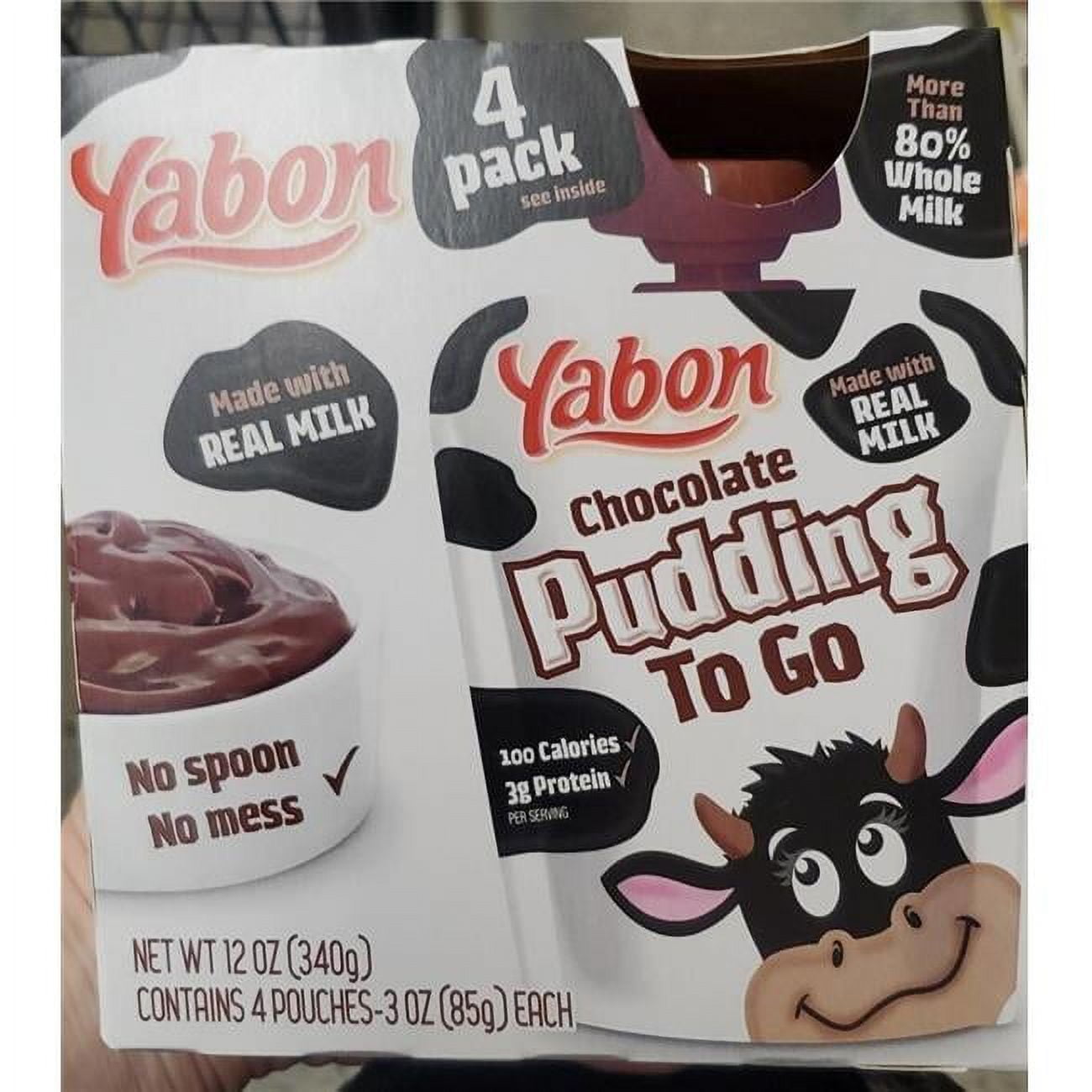 Yabon Pudding Chocolate To Go 12 Oz - Pack Of 6 - Walmart.com