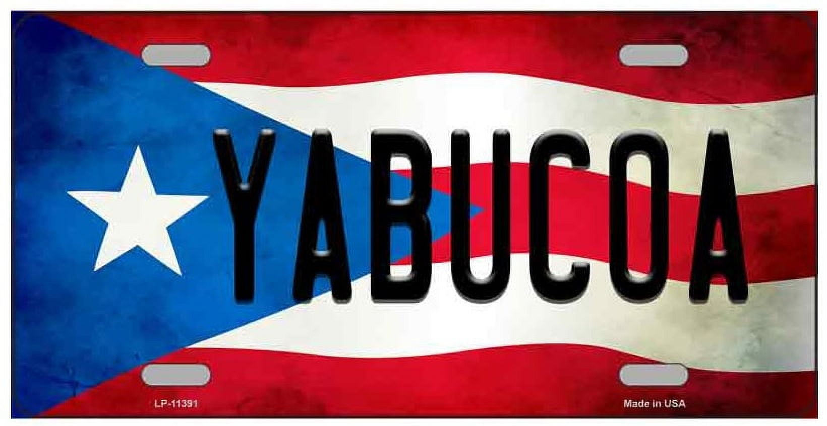 Yabucoa Puerto Rican Flag License Plate Sign - Walmart.com