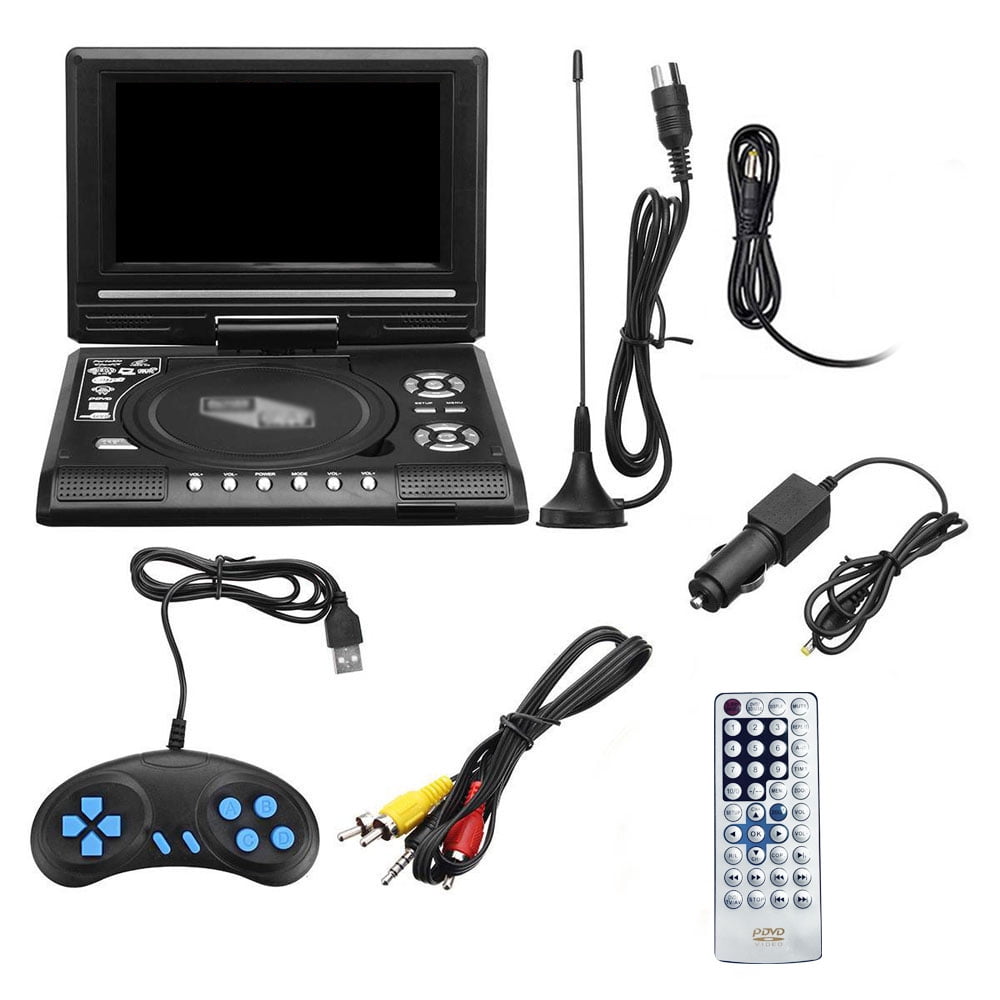 Yabuy 7.8 Inch 16:9 Widescreen Portable DVD Player, Rotatable LCD, Home ...