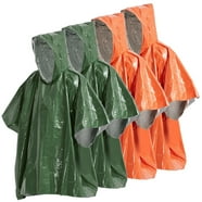 AGPTEK Portable Emergency Raincoat with Hood & Travel Pack for Adults ...