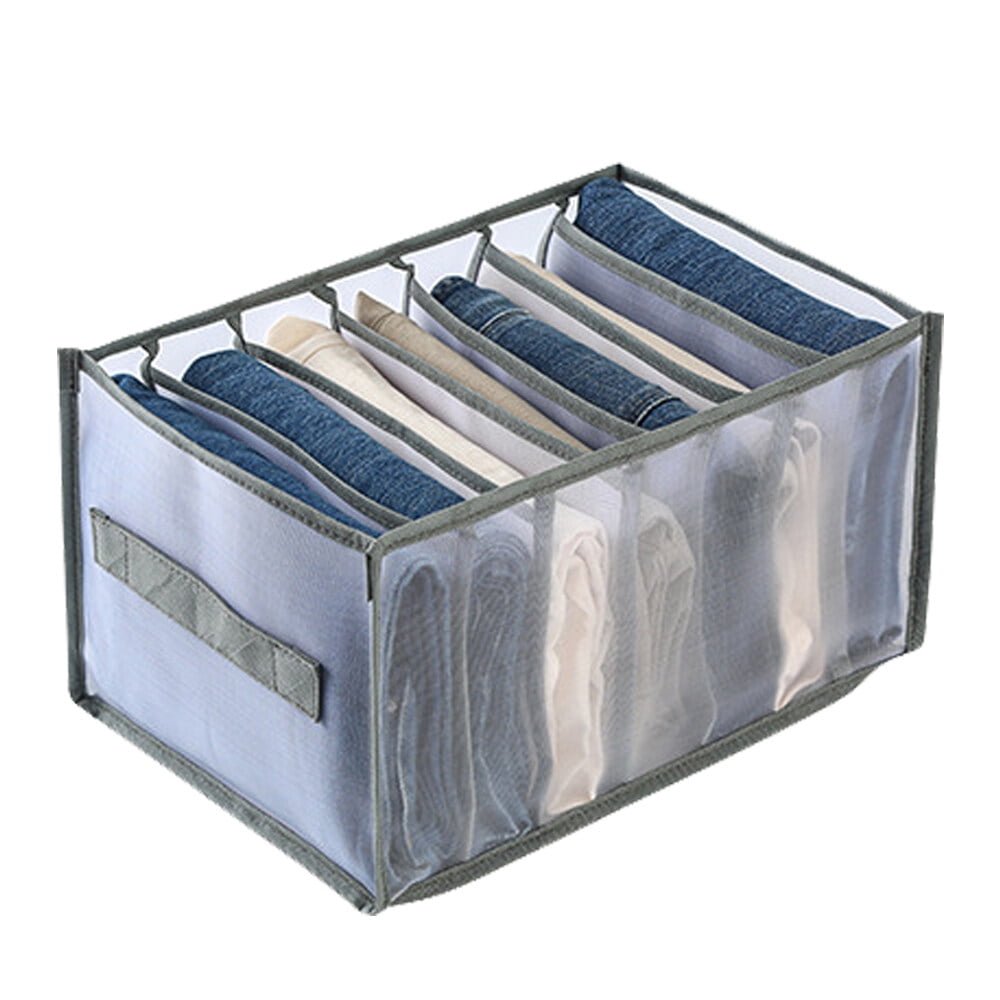 Yabuy 9 Grids Clothes Organizer Storage Drawer Dividers, Foldable Nylon ...