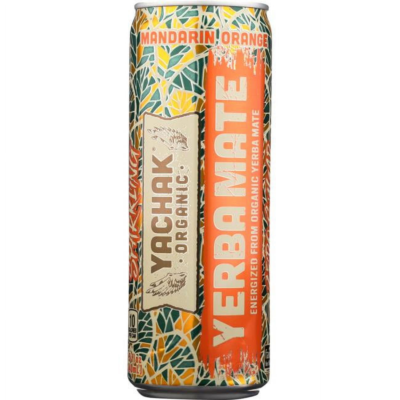 Yachak Organic KHFM00332305 11.5 fl oz Sparkling Yerba Mate Mandarin ...