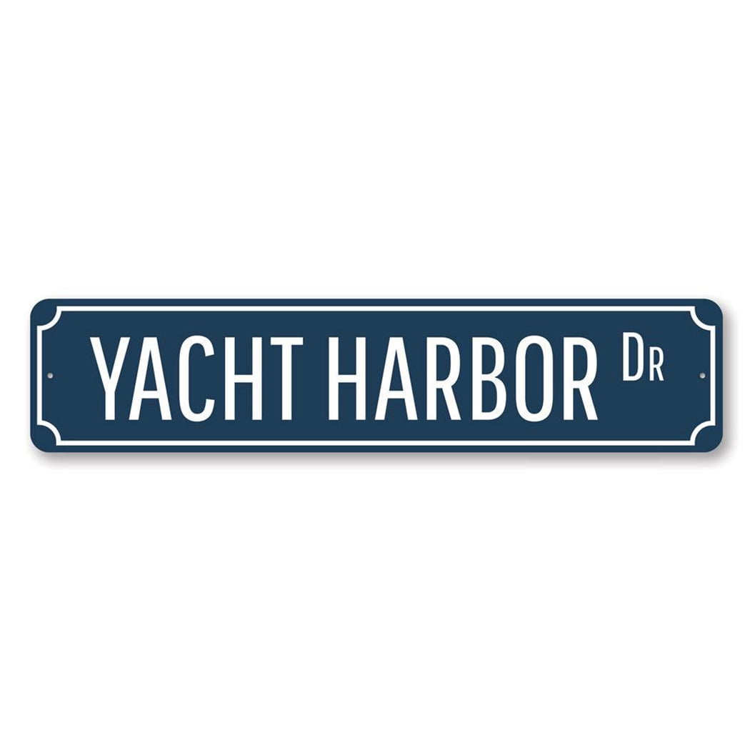 Yacht Harbor Dr Sign, Custom Beach Street Sign, Ocean Lover Sign, Beach ...
