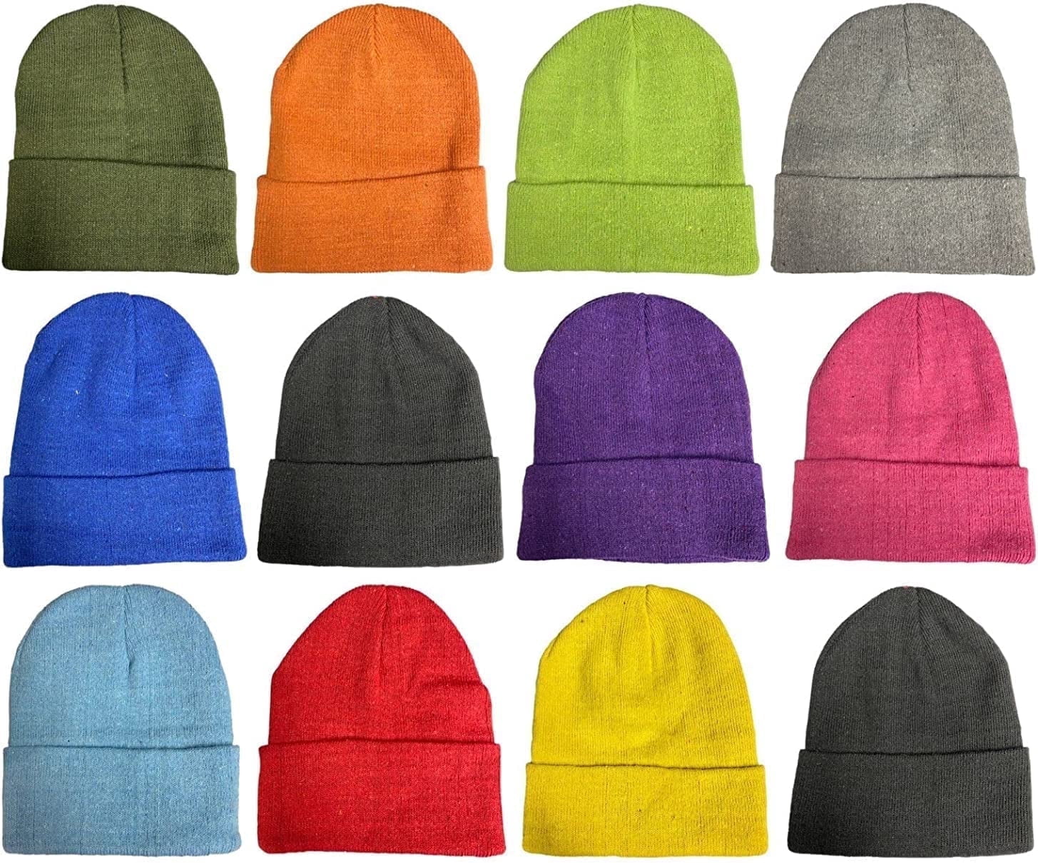 Yacht & Smith 12-Pack Unisex Winter Beanie Hats, Warm & Thick, for Men ...