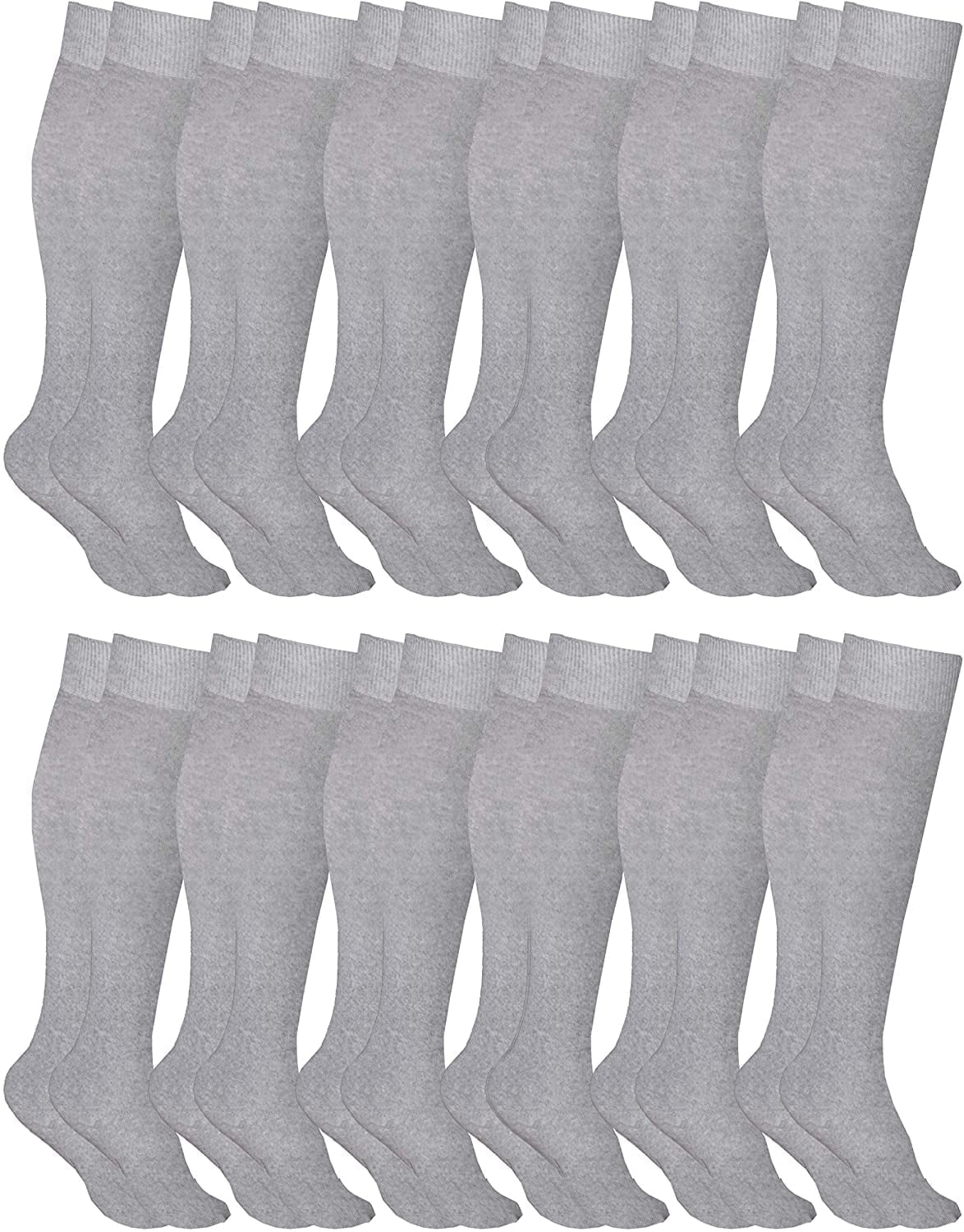 Yacht & Smith 12 Pairs of Cotton Long Knee High Socks for Women, Knee ...