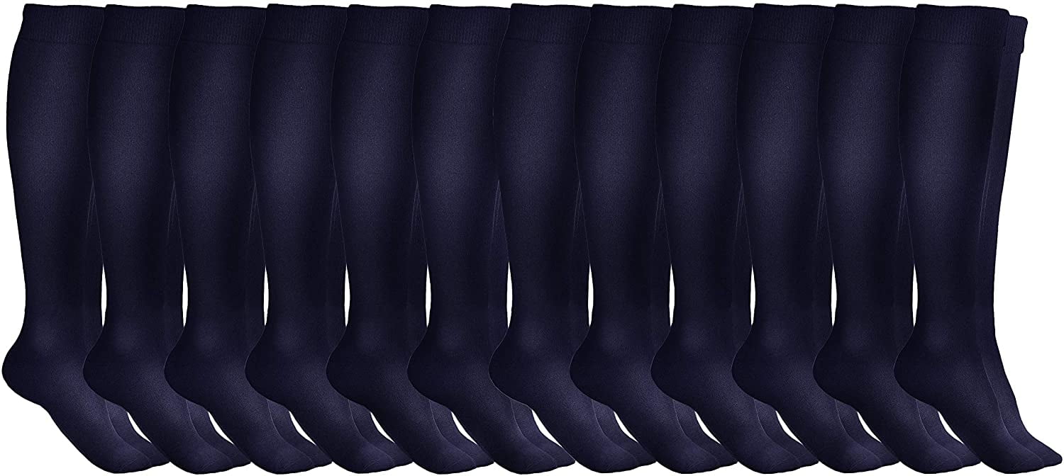 Yacht & Smith 12 Pairs of Cotton Long Knee High Socks for Women, Knee ...