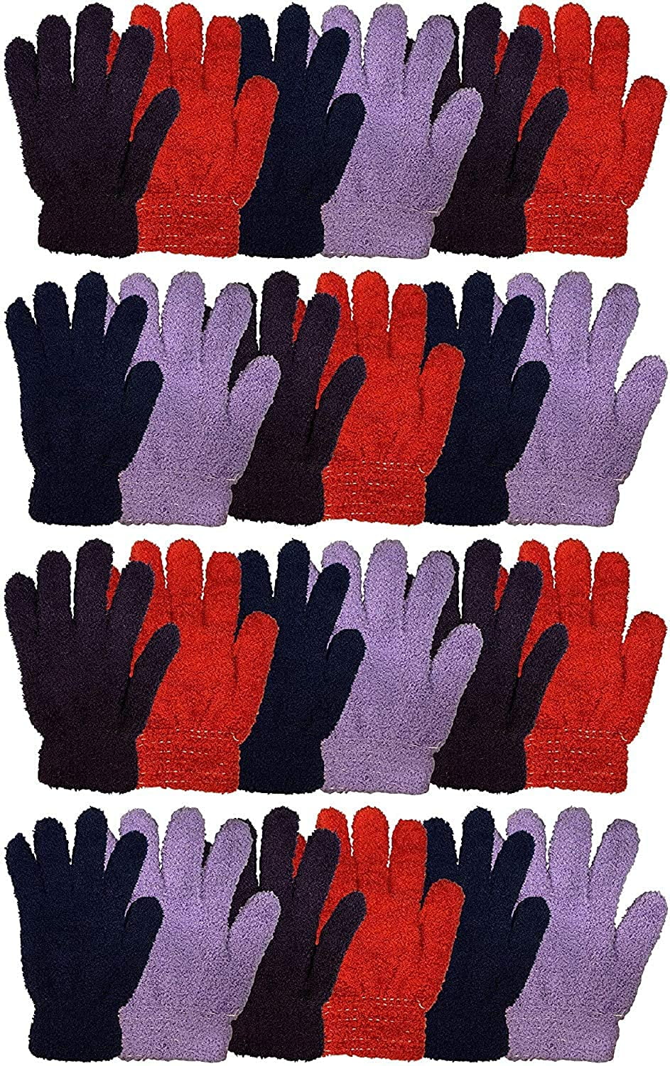 Yacht & Smith 12 Pairs of Winter Gloves Mens and Womens - Thermal Knit ...