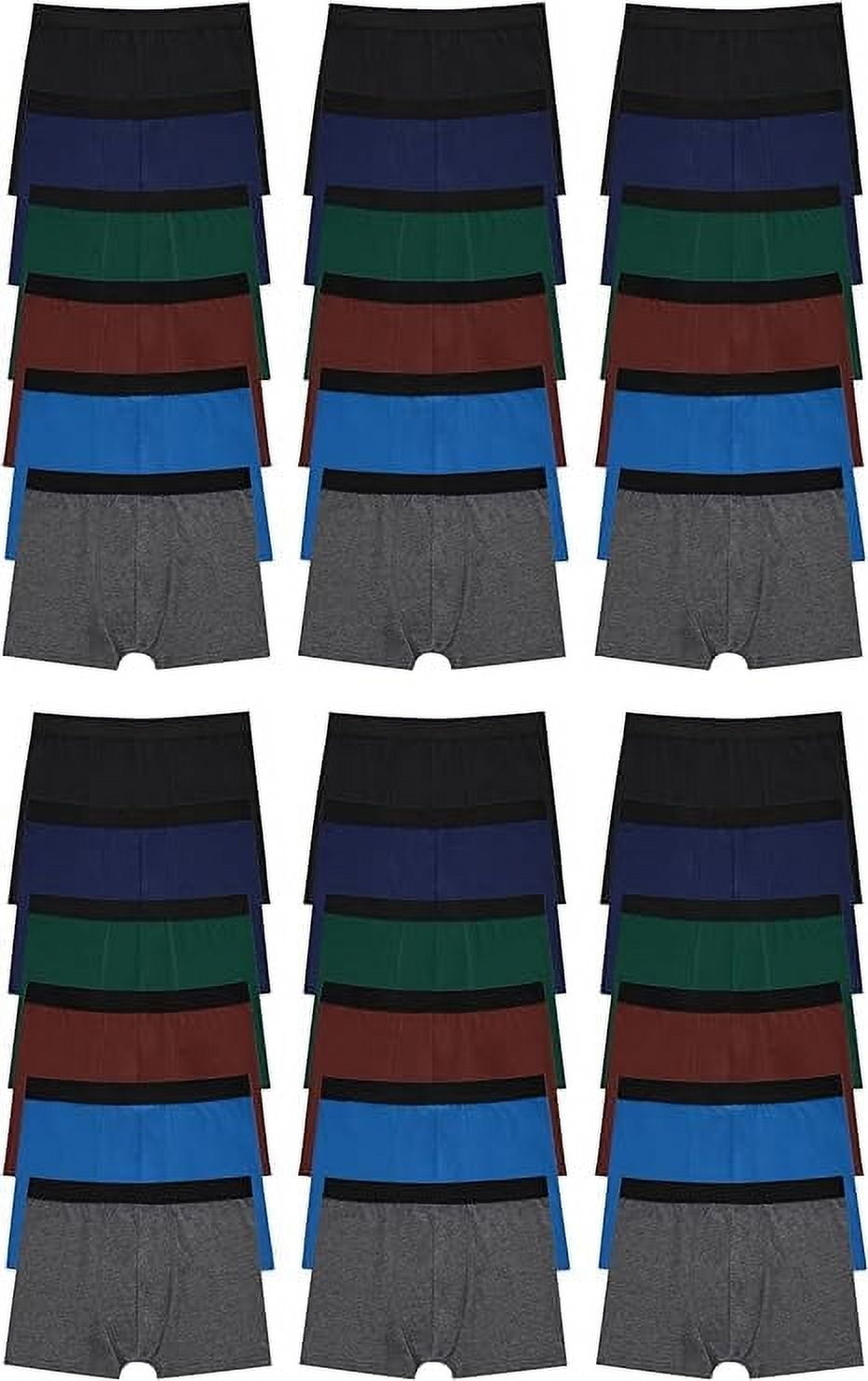 Yacht & Smith 36 Pack of Mens Boxer Briefs Underwear Bulk, 100% Cotton ...