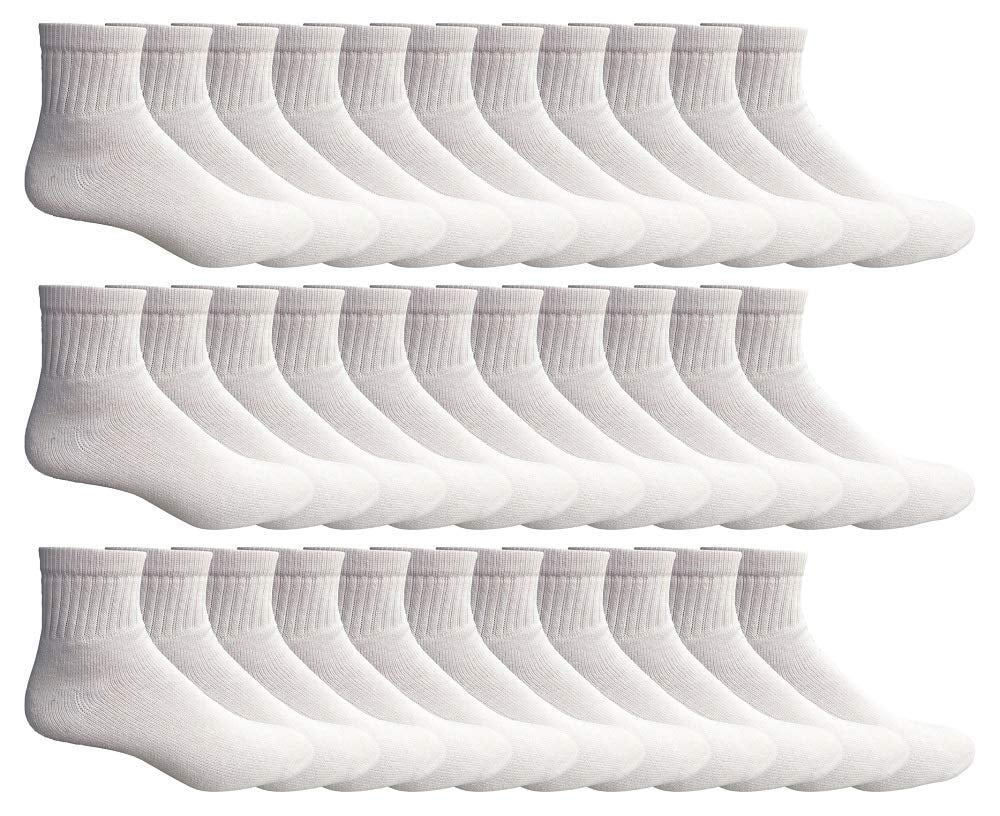 Yacht & Smith 36 Pairs Mens Ankle Wholesale Bulk Pack Athletic Sports Socks, King Size (Mens 13 ...