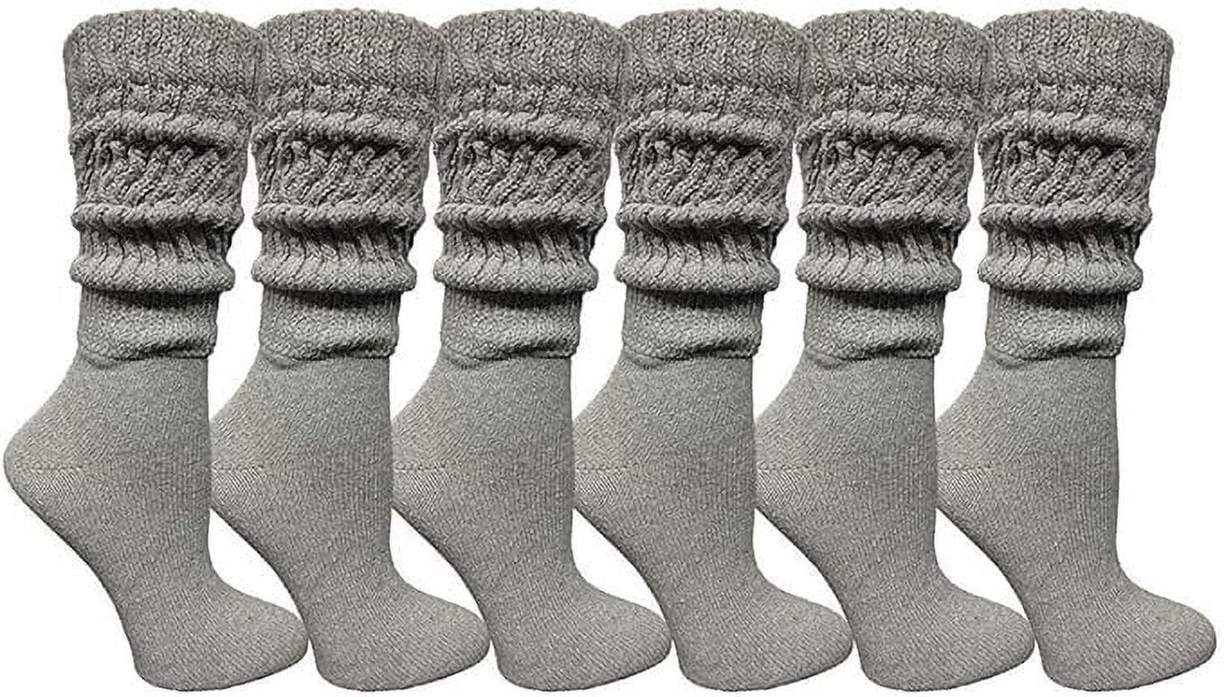 Yacht & Smith 6 Pairs EXTRA THICK Slouch Socks for Women, Extra Heavy ...
